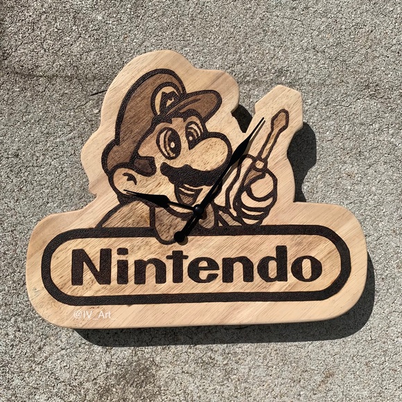Hand Crafted | Other | Custom Made Nintendo Mario Service Wooden Light ...